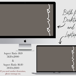 5 MacBook Desktop Wallpaper, Personalization, Custom Laptop Background ...