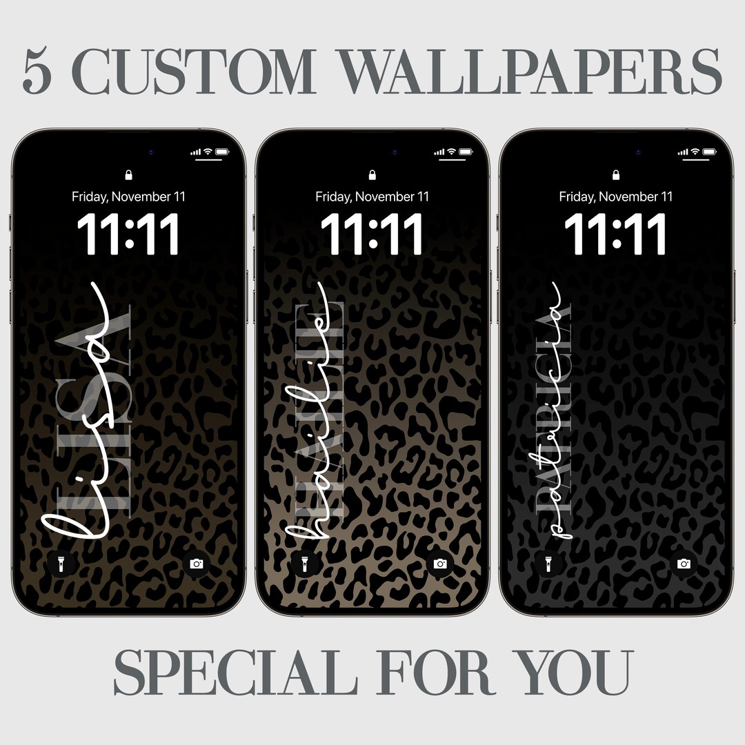 Leopard Print Custom iPhone Wallpaper: Cheetah Personalized Background ...