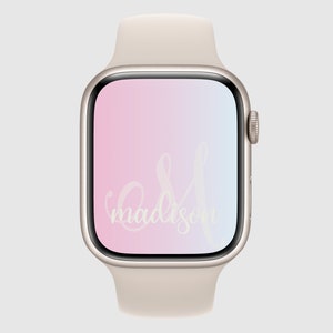 5 Personalized Apple Watch Wallpaper, Custom Name Smartwatch Face, Pink ...