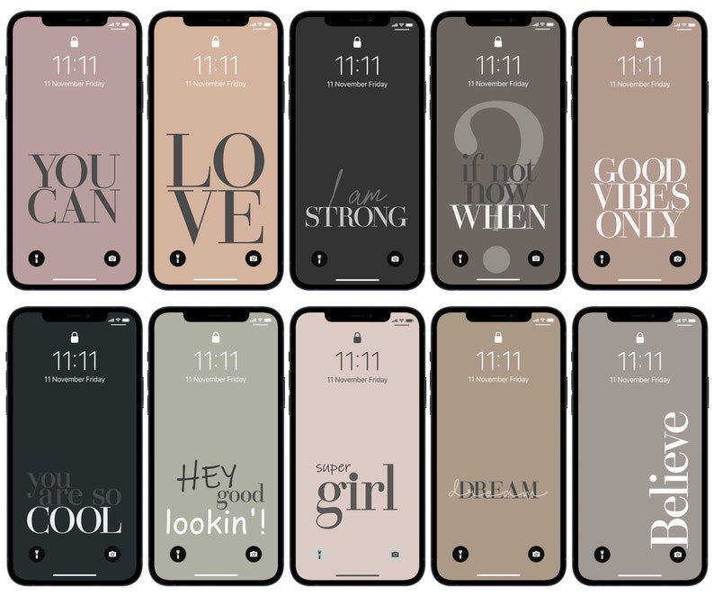 10 Affirmations Iphone Wallpaper Quote Phone Background - Etsy