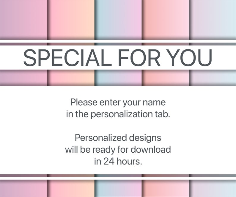 Custom Name iPhone Wallpaper: Pink Blue Gradient (digital Download) - Etsy