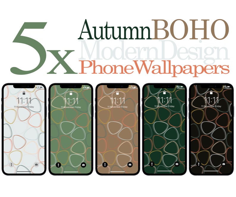 Fondo de pantalla bohemio otoñal para iPhone: Arte geométrico ...