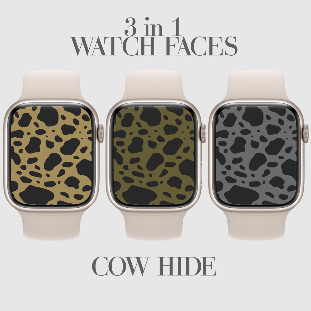 Cow Hide Watch Face, Apple Watch Wallpaper, Smartwatch Wallpaper, Cow ...