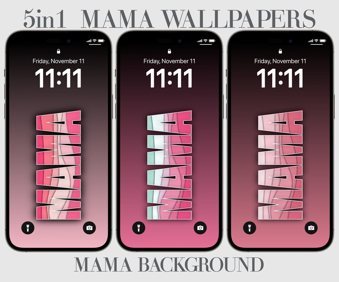 Mama iPhone Wallpaper: Rainbow Mom Life Backgrounds (5in1 Digital ...