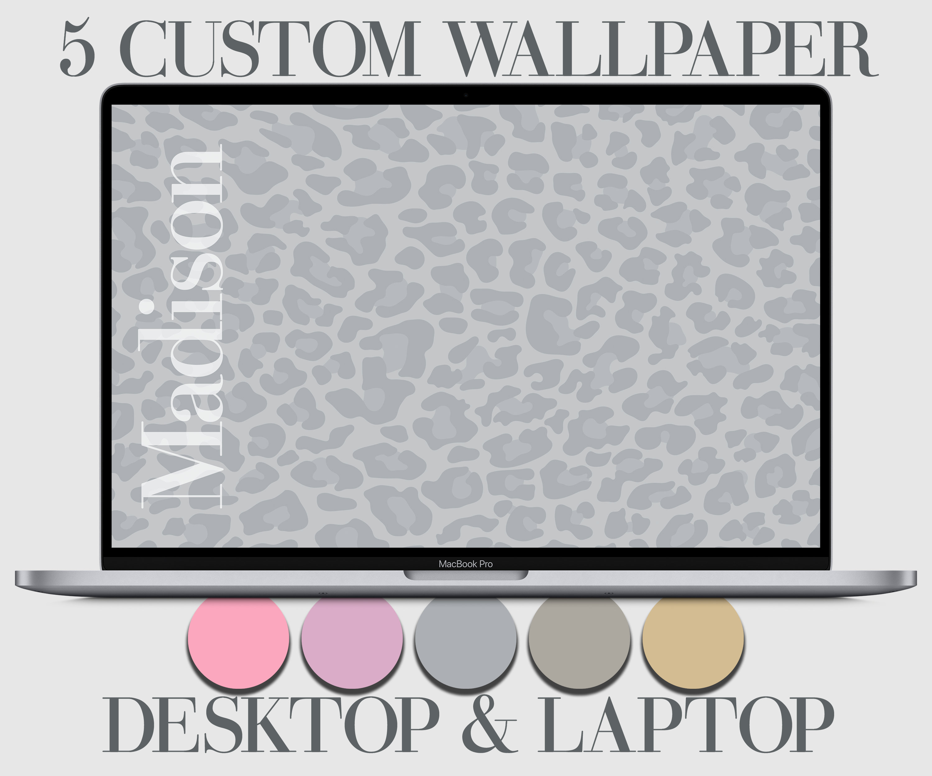 Personalized Leopard Print Desktop Wallpaper: Custom Laptop Background ...