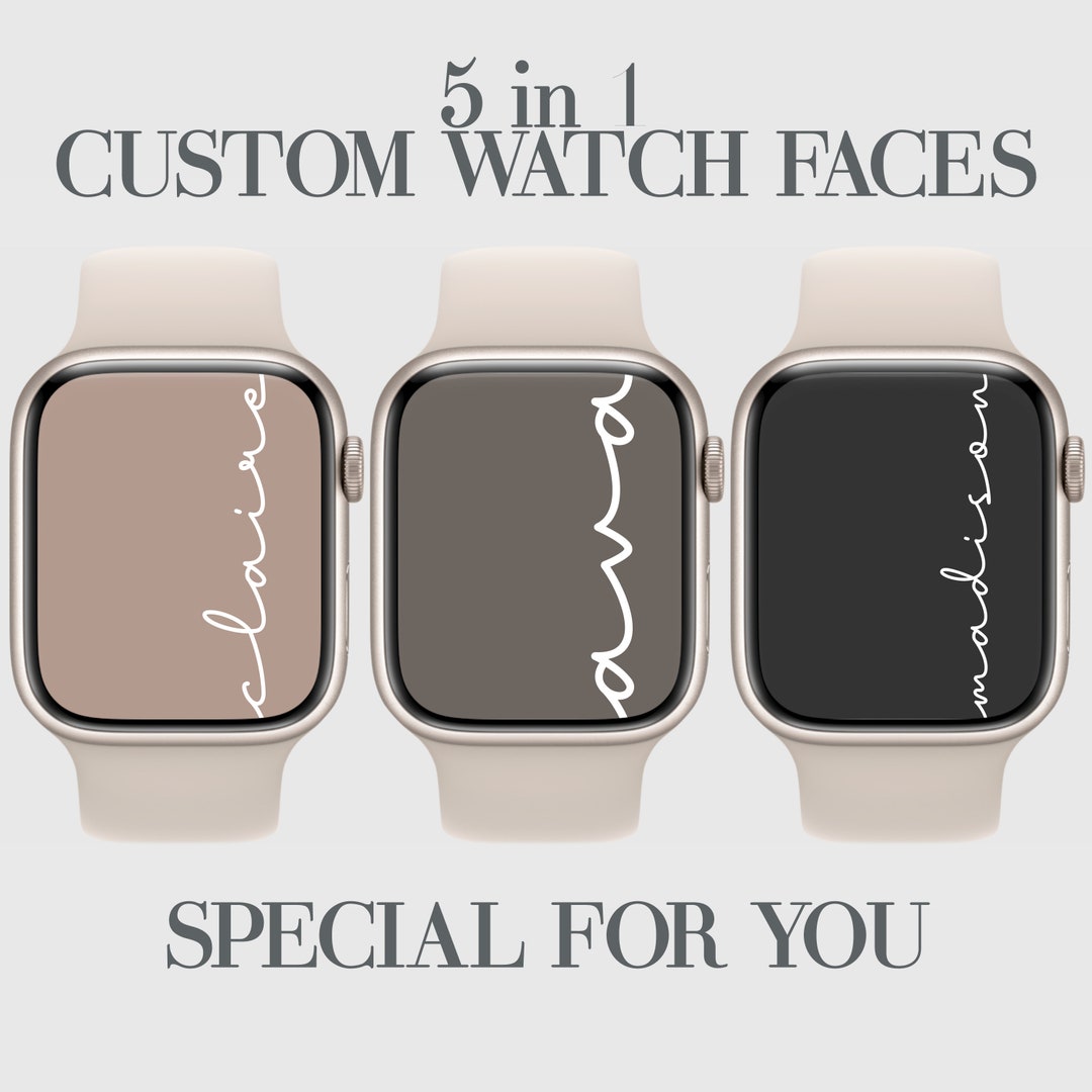 5 Watch Face Wallpaper Personalization, Custom Smartwatch Background ...