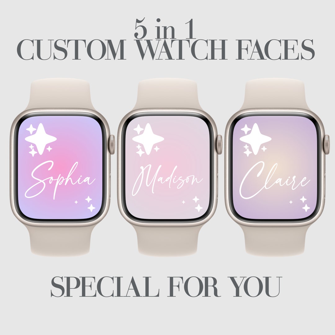 Pink Aura Gradient, Watch Face, Custom Apple Watch Face Wallpaper ...