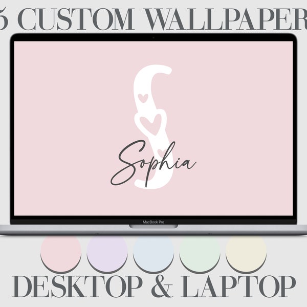 Pink Heart Laptop Wallpaper - Etsy