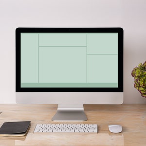 Green Desktop Wallpaper Organizer, 9 Layouts (digital Download) - Etsy