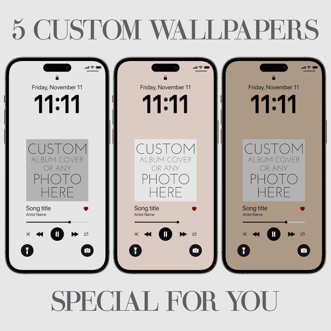 5 Custom Album Cover Wallpaper, Music Plaque, iPhone Wallpaper, Custom ...
