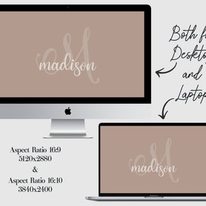 Custom Name Desktop Wallpaper, Pink Laptop Background (digital Download ...
