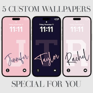 Custom iPhone Wallpaper: Purple Pink Varsity Collage (digital Download ...