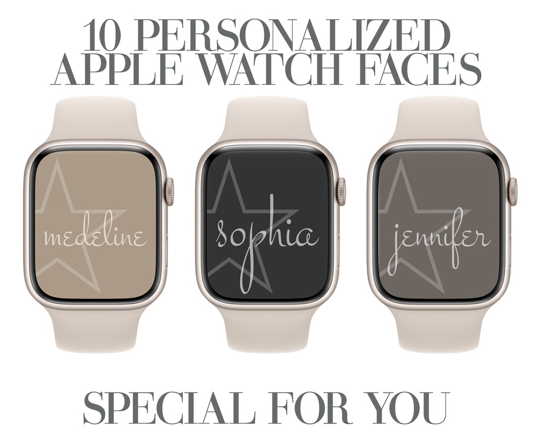 10 Personalized Apple Watch Wallpaper Custom Name Smartwatch - Etsy
