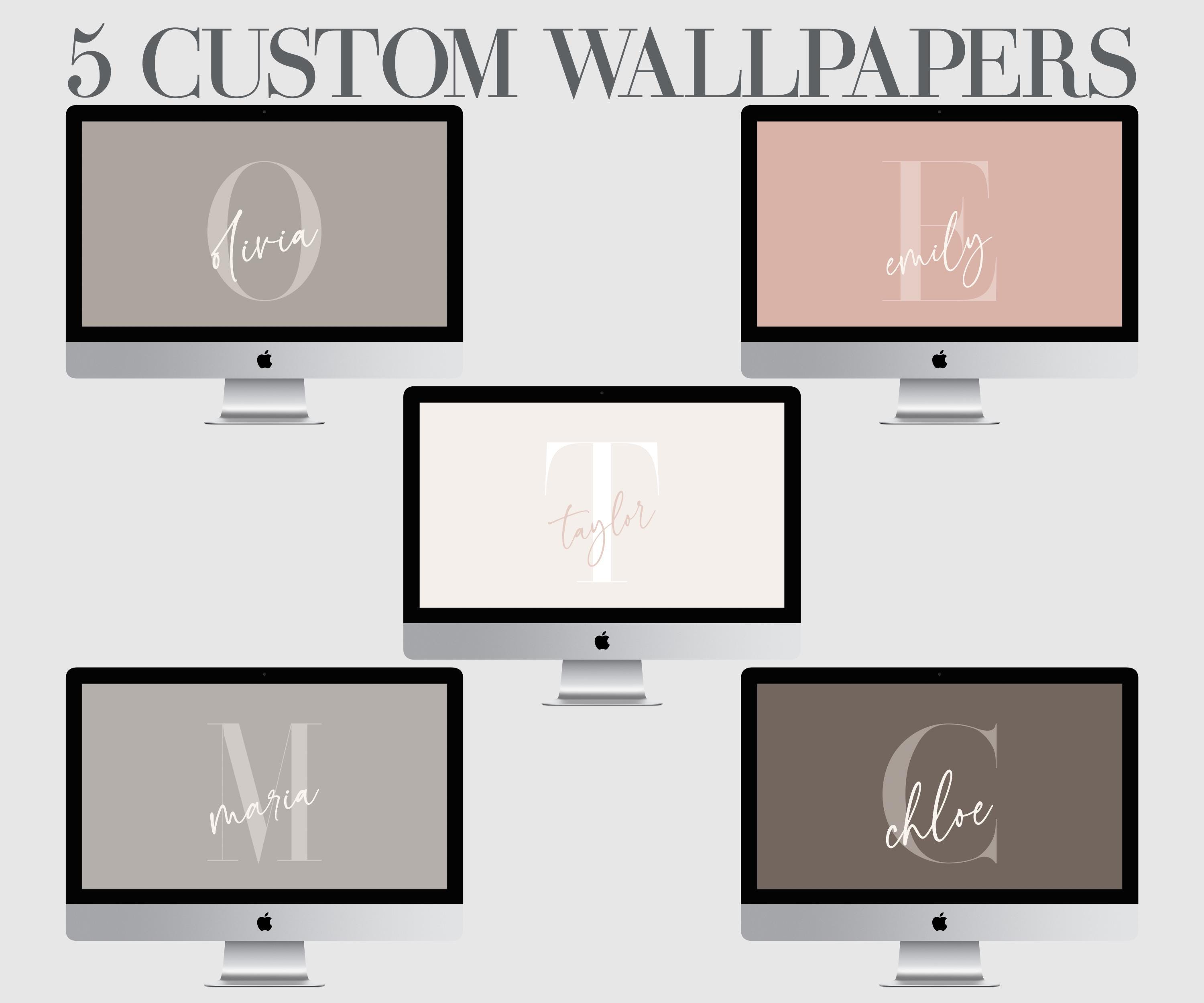 5 Custom Desktop Wallpaper Personalization, Laptop Background ...