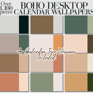 Boho Desktop Calendar Wallpaper, Modern Laptop Background, Mac MacBook ...