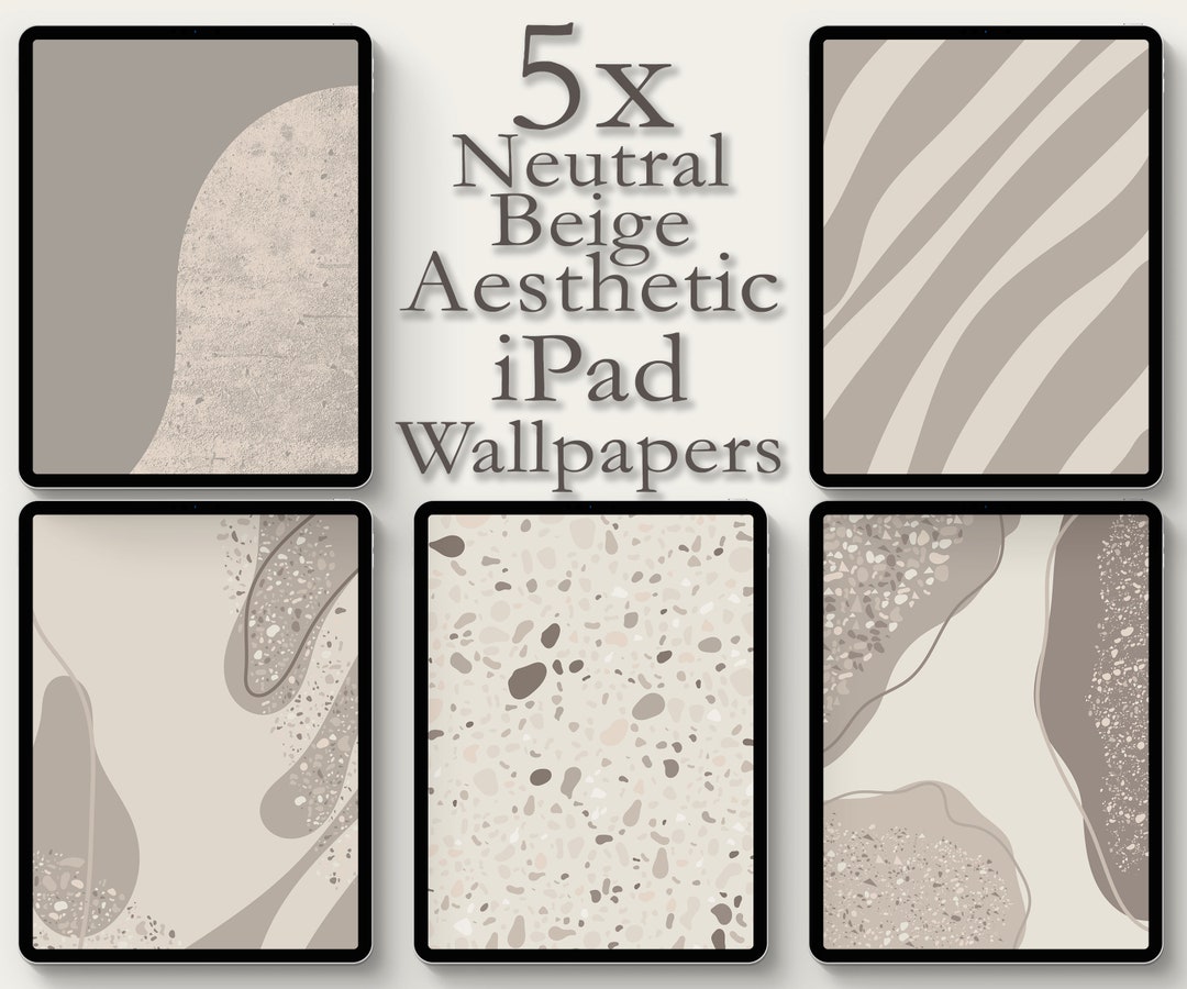 5 iPad Neutral Beige Wallpaper, Aesthetic Tablet Background, Neutral ...