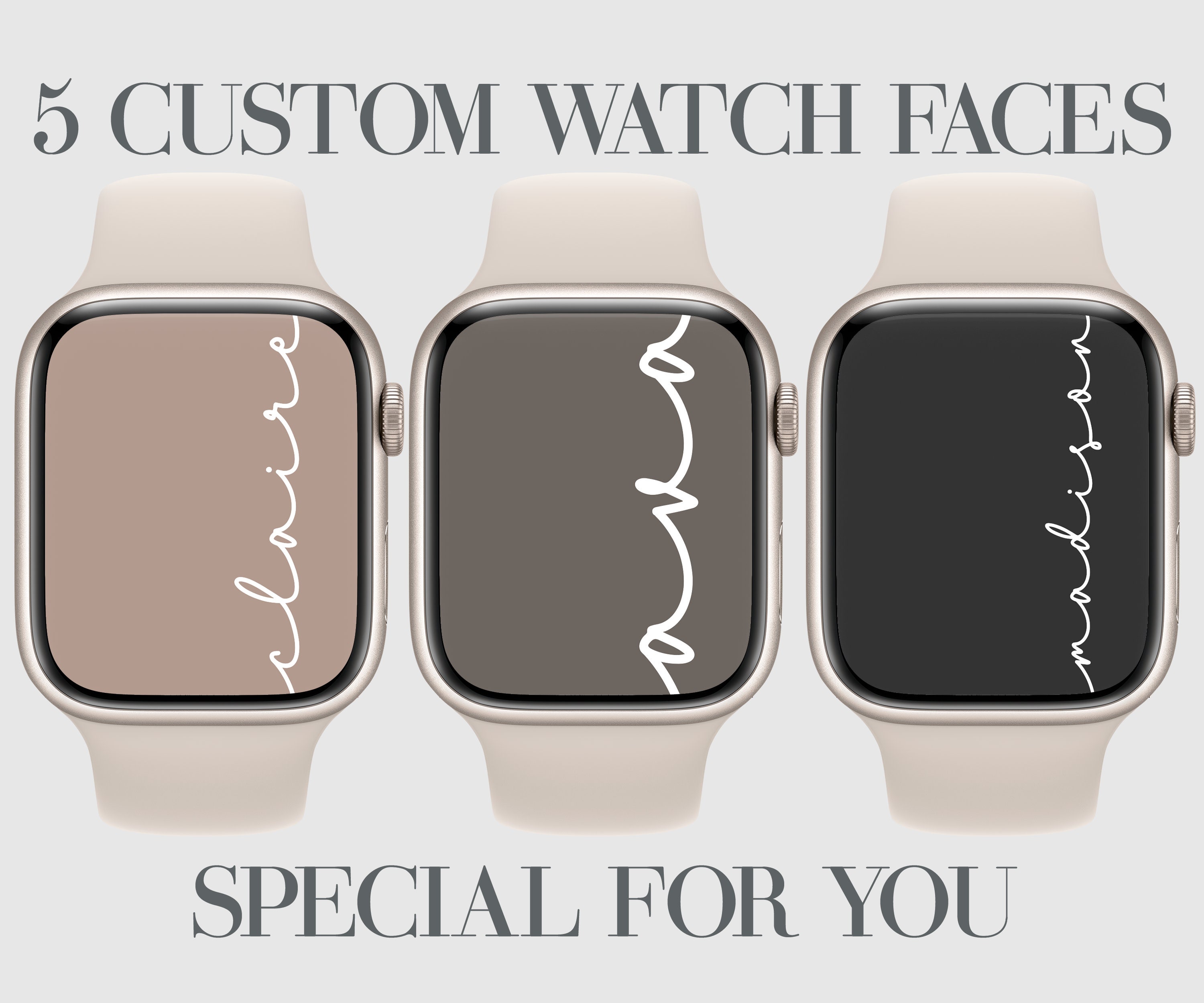 5 Watch Face Wallpaper Personalization Custom Smartwatch - Etsy