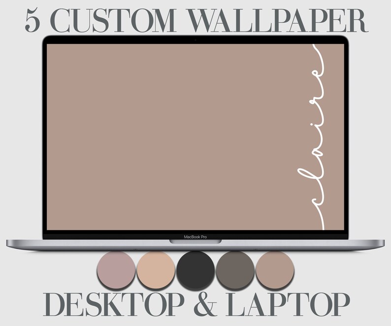 5 Macbook Desktop Wallpaper Personalization Custom Laptop - Etsy
