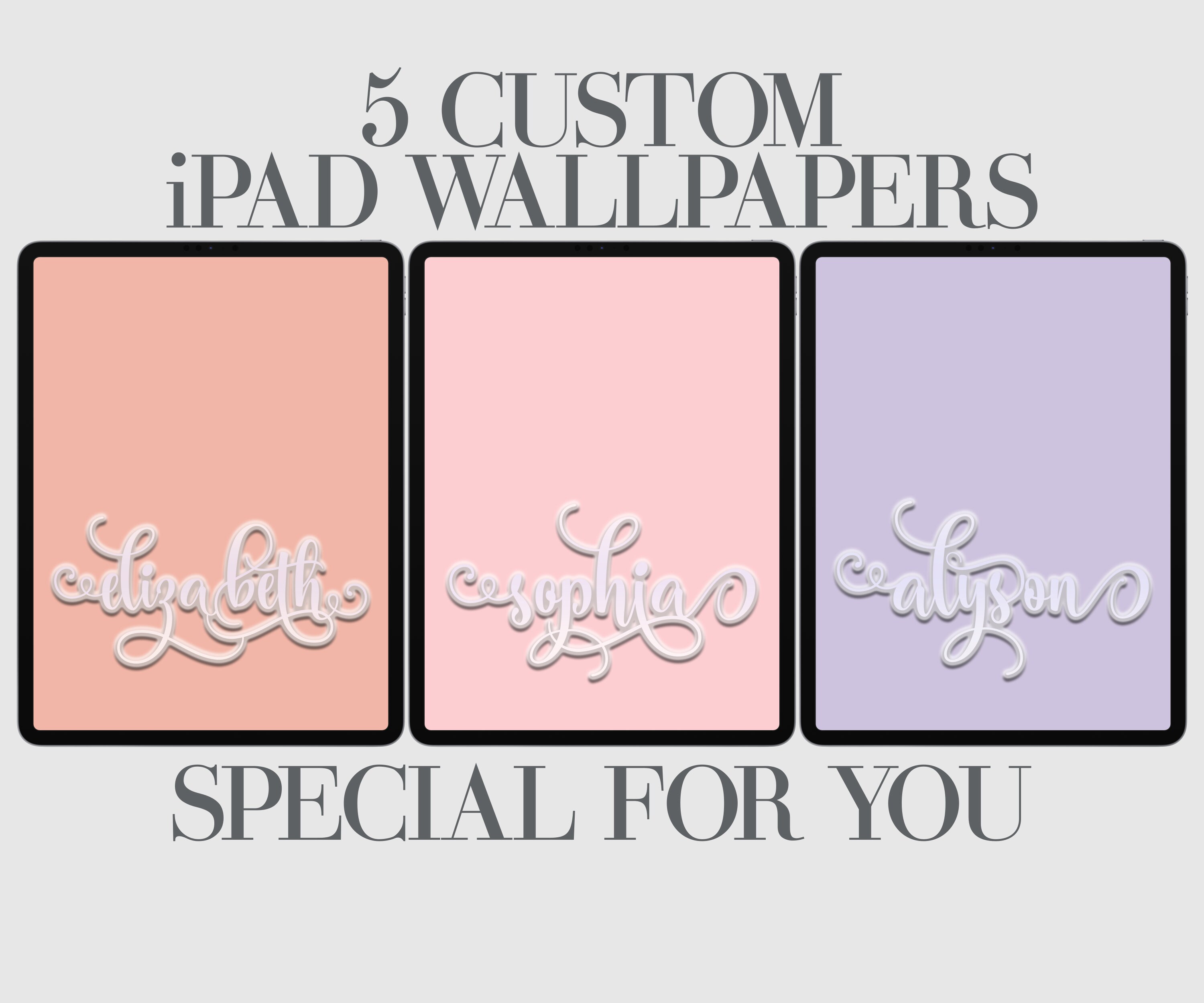 5 Pastel Ipad Calligraphy Wallpaper Custom Ipad Wallpaper - Etsy