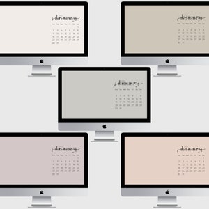 Minimalist Wallpaper, Desktop Calendar, 2025 Monthly Calendar, Neutral ...