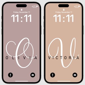 10 Personalized iPhone Wallpapers: Custom Name, Modern Art (digital ...