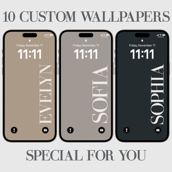 10 Custom iPhone Wallpaper Aesthetic Phone Background Affirmations Personalization Modern Minimalist Design Custom Wallpaper Etsy UK
