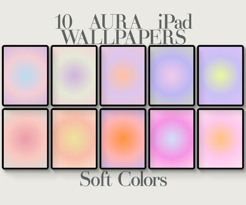 10 Aura Ipad Wallpaper Aesthetic Gradient Tablet Background - Etsy