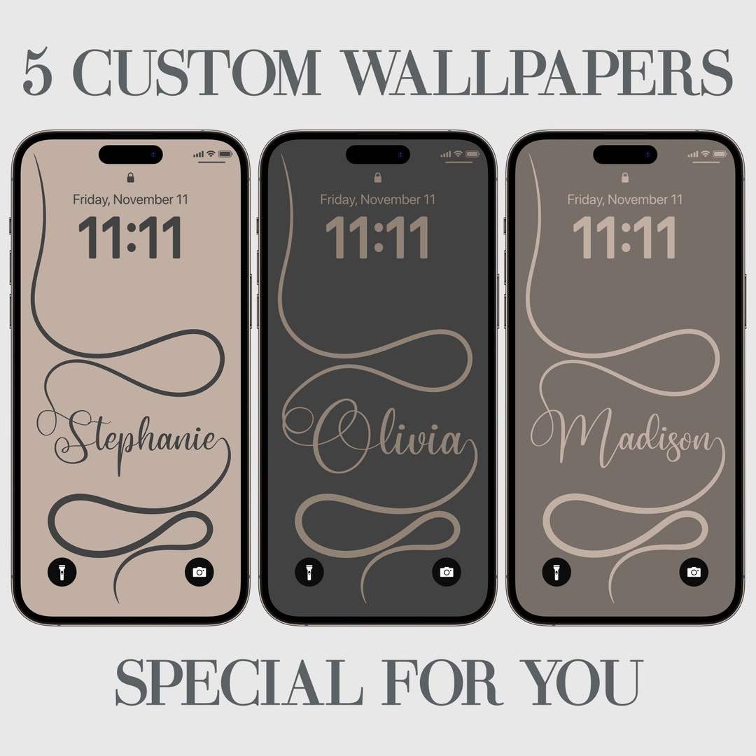 Custom Calligraphy iPhone Wallpaper, Phone Background Personalization ...