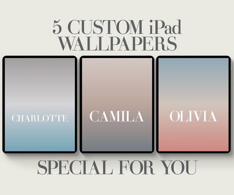 5 Custom iPad Wallpaper, Aesthetic Gradients Tablet Background ...