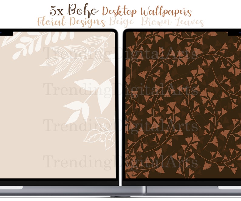 Boho Desktop Wallpaper Aesthetic Neutral Laptop Background - Etsy