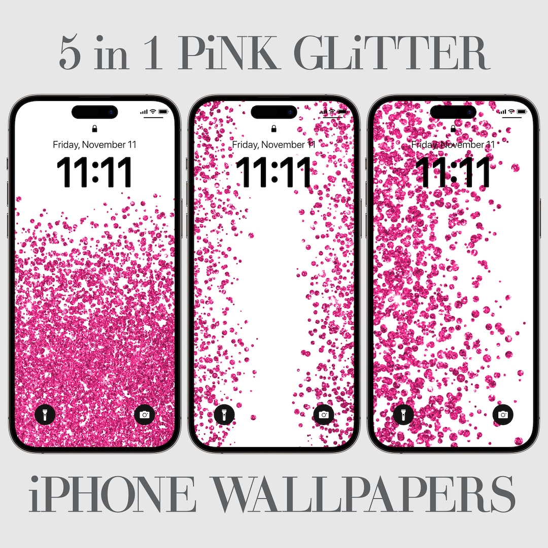 Pink Glitter iPhone Wallpaper, Hot Pink Phone Background, Aesthetic ...