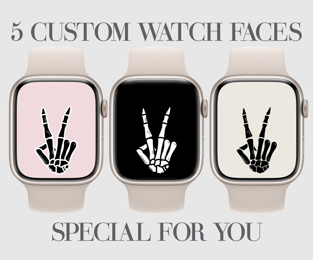 Skeleton Peace Sign Apple Watch Face: Radiology Smartwatch Wallpaper ...