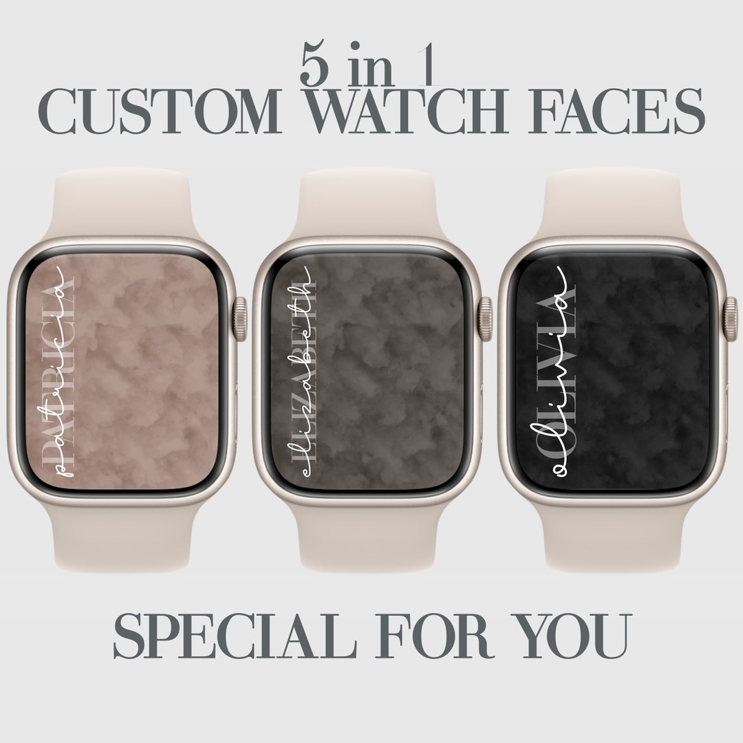5 Custom Apple Watch Wallpaper, Pink, Beige, Black, Blurry, Watercolor ...