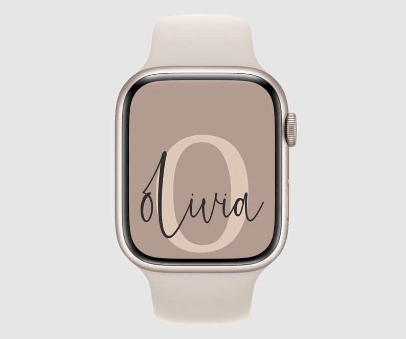 Custom Neutral Monogram Watch Face Wallpaper (digital Download) - Etsy