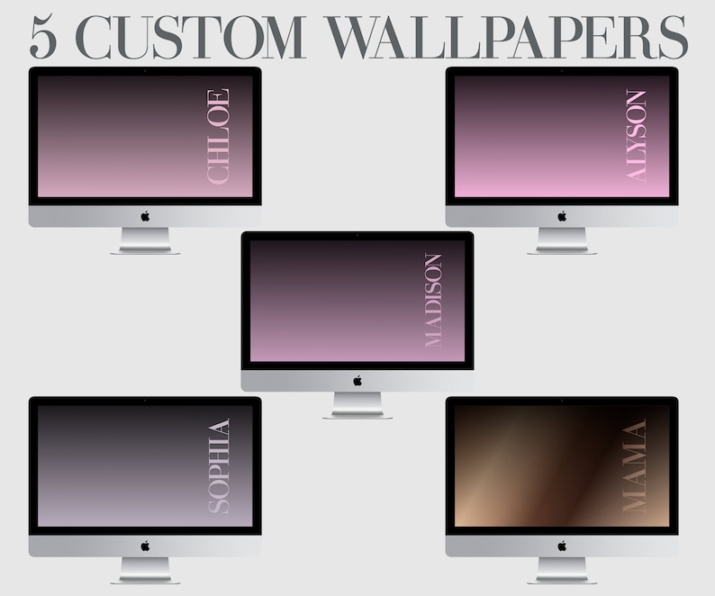 5 Custom Desktop Wallpaper Personalization Laptop Background - Etsy