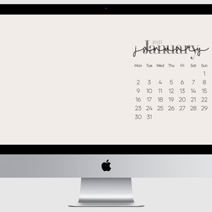 Minimalist Wallpaper, Desktop Calendar, 2024 Monthly Calendar, Neutral ...