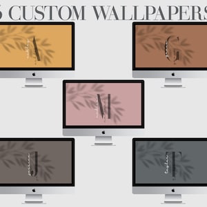 Custom Initial Desktop Wallpaper: Neutral Tropical Shadow (digital ...