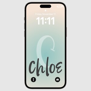 Custom Name iPhone Wallpaper: Pink Blue Gradient (digital Download) - Etsy