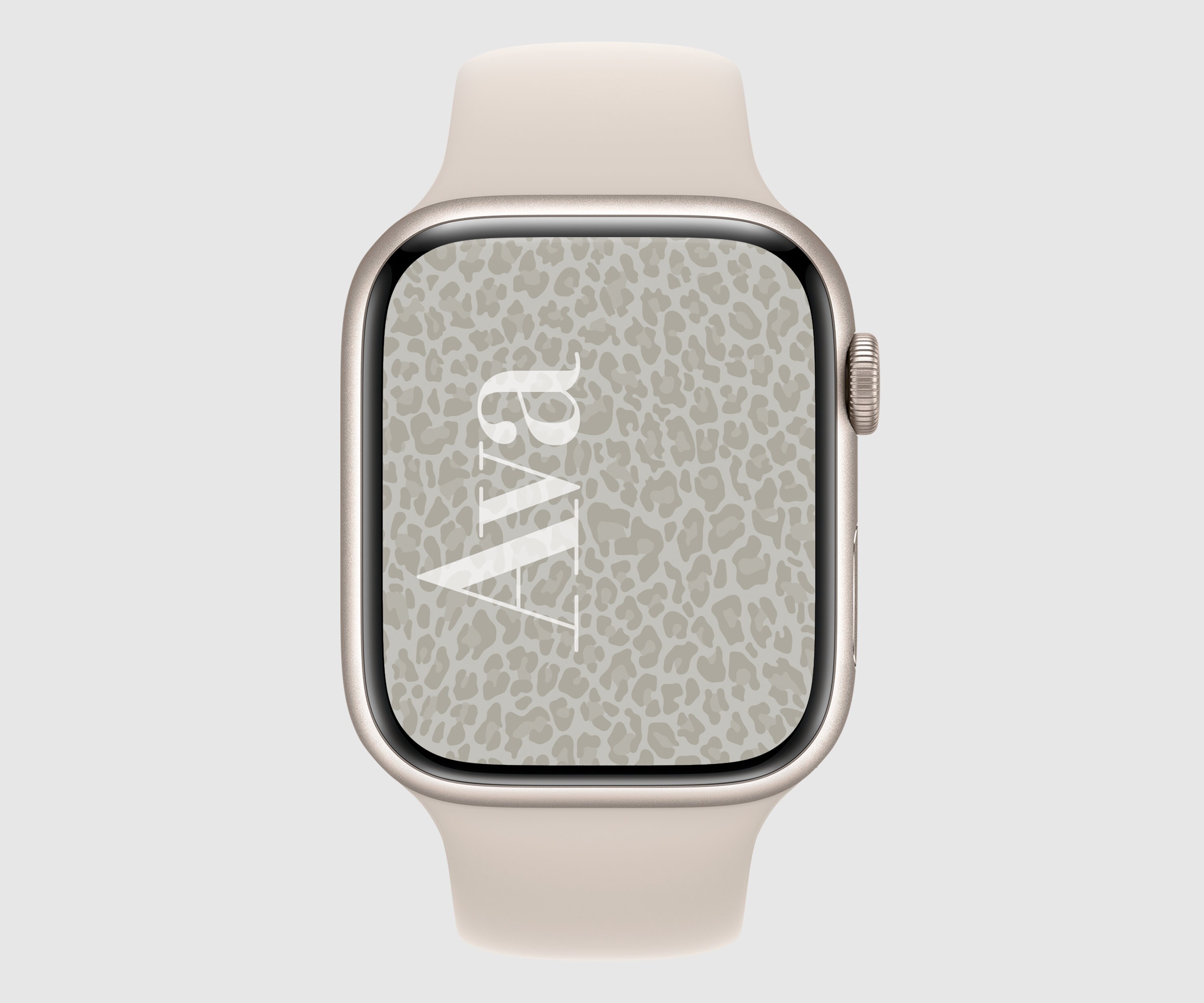 Custom Leopard Print Apple Watch Face Wallpaper Personalized - Etsy