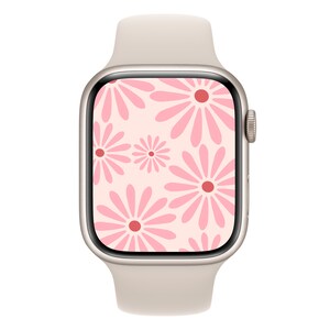 5 Daisy Apple Watch Faces, Pink Smartwatch Wallpaper, Amaranth, Coral ...