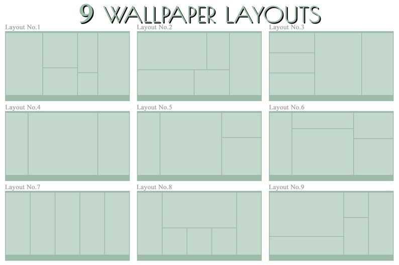 Desktop Organizer With 9 Layouts Green Desktop and Laptop - Etsy