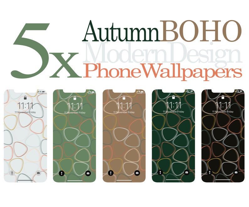 Fondo de pantalla bohemio otoñal para iPhone: Arte geométrico ...