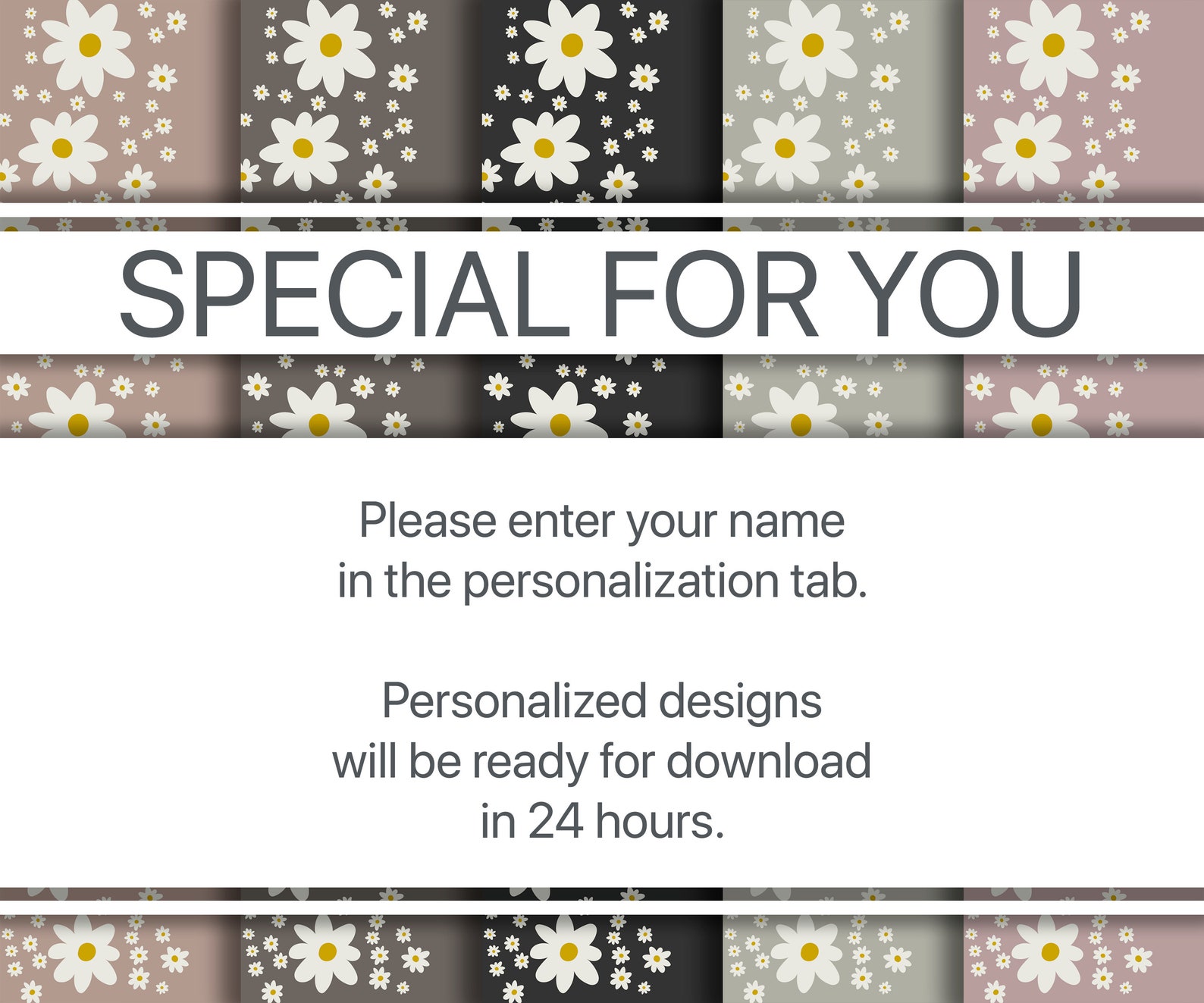 5 Daisy Flower Custom iPhone Wallpaper, Floral Phone Background ...