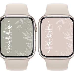 Custom Floral Apple Watch Face Wallpaper, Aesthetic Plant Smartwatch ...