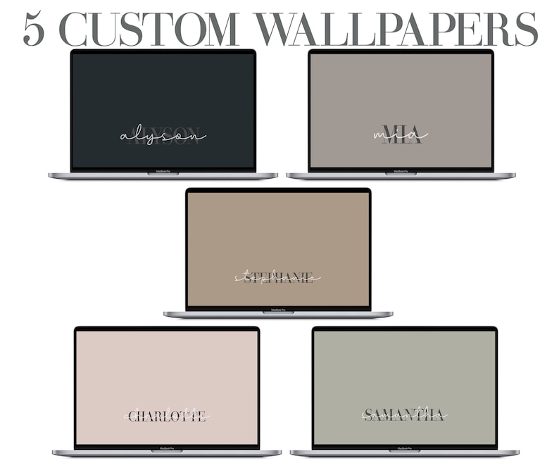 5 Custom Desktop Wallpaper Personalization, Laptop Background ...