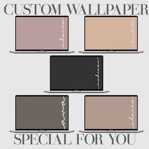 5 MacBook Desktop Wallpaper, Personalization, Custom Laptop Background ...