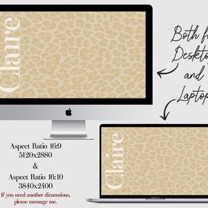 Personalized Leopard Print Desktop Wallpaper: Custom Laptop Background ...