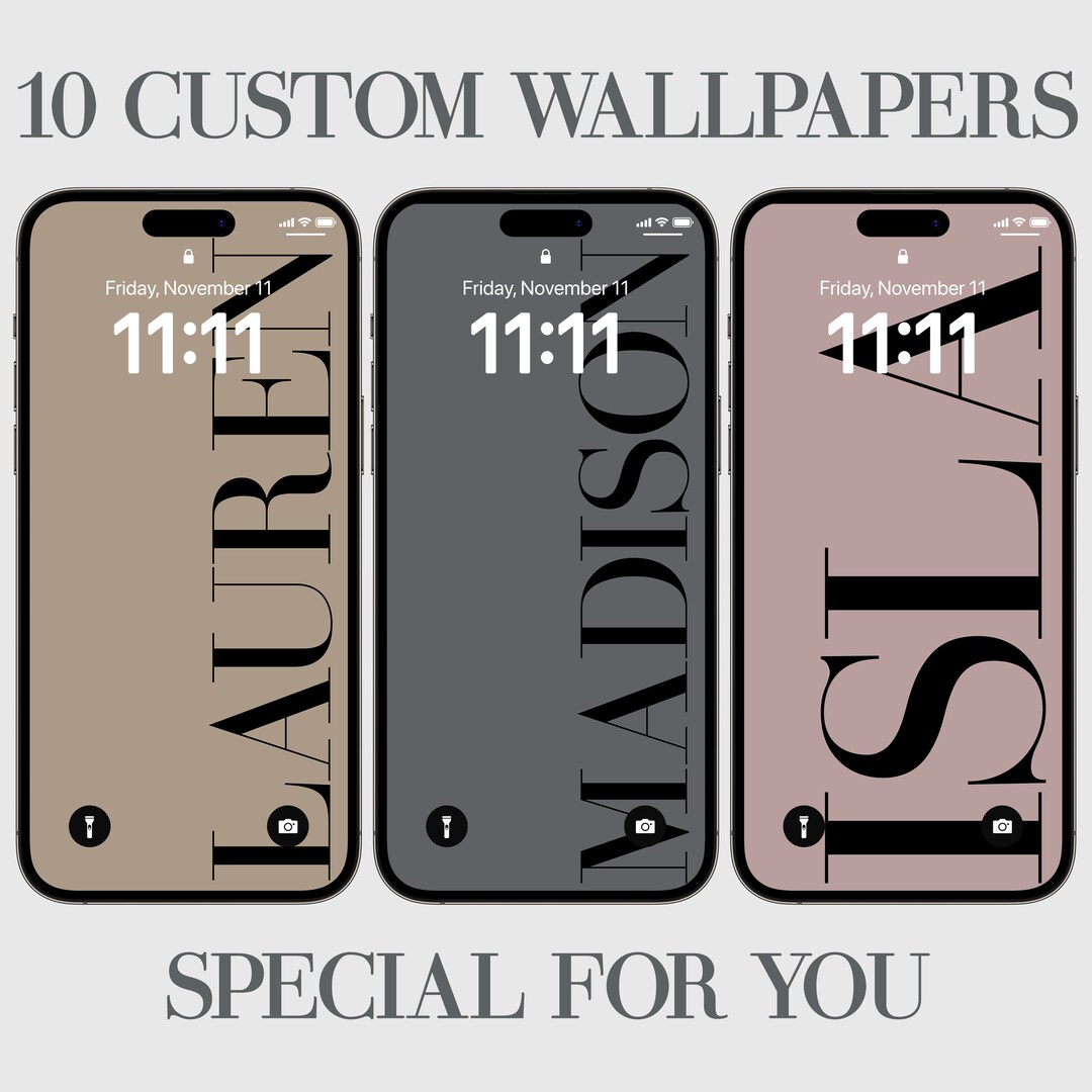 10 Personalization iPhone Wallpaper, Elegant Custom Phone Background ...