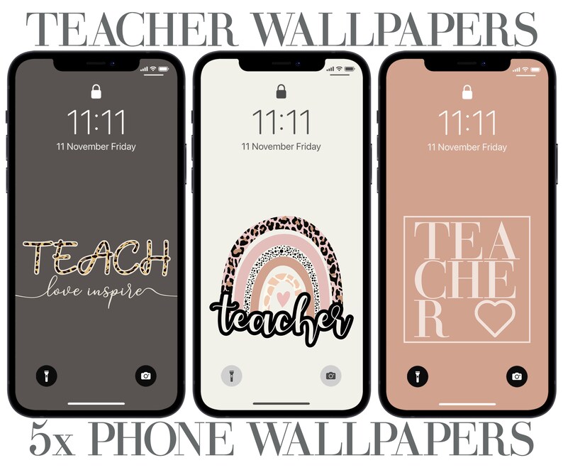 Teacher iPhone Wallpaper: Leopard Rainbow, Affirmations (digital ...