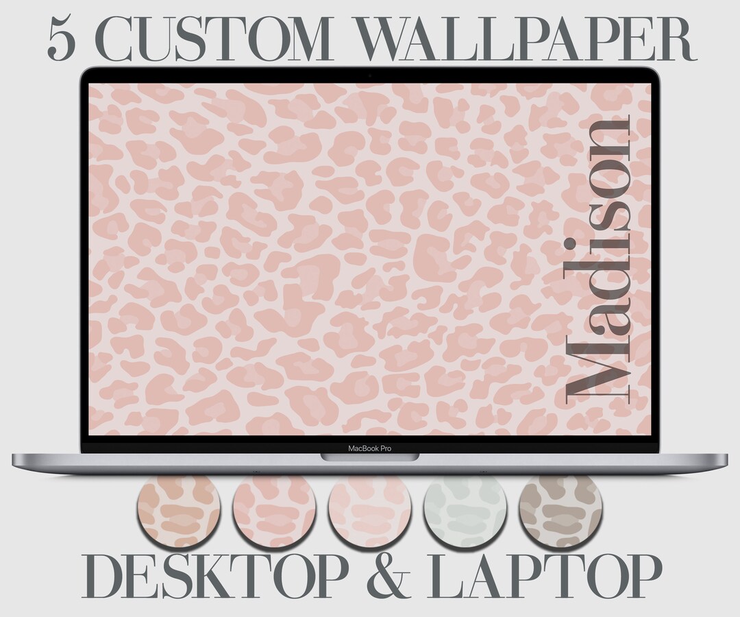 5 Custom Desktop Wallpaper Personalization, Laptop Background, Leopard ...